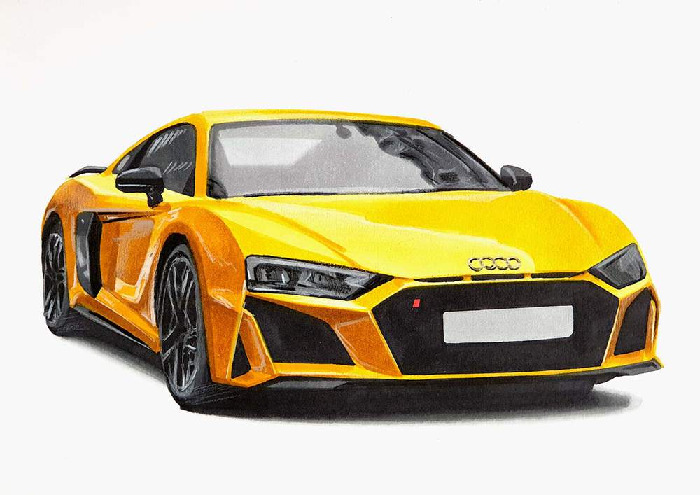 How to Draw an Audi R8 - Simple & Realistic Step-by-Step Guide